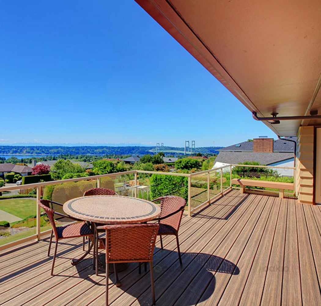 Light Walnut WPC Exterior Flooring - composite wood - decodeck – FIP Porte